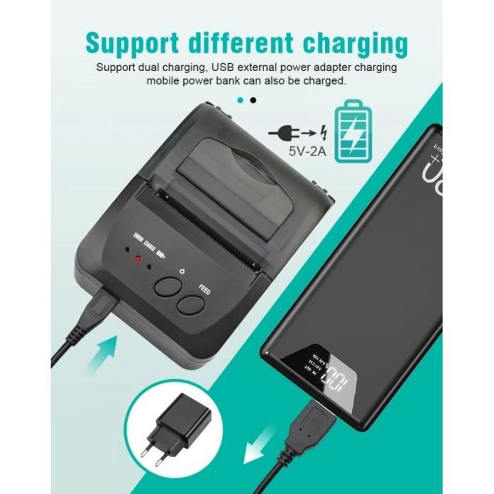 Jual MINI THERMAL PRINTER BLUETOOTH ZJIANG PENCETAK RESI BON BARCODE | Shopee Indonesia