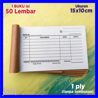Jual Nota Jual Beli Kontan Polos Kosongan Bon Penjualan Kosong Polosan ...