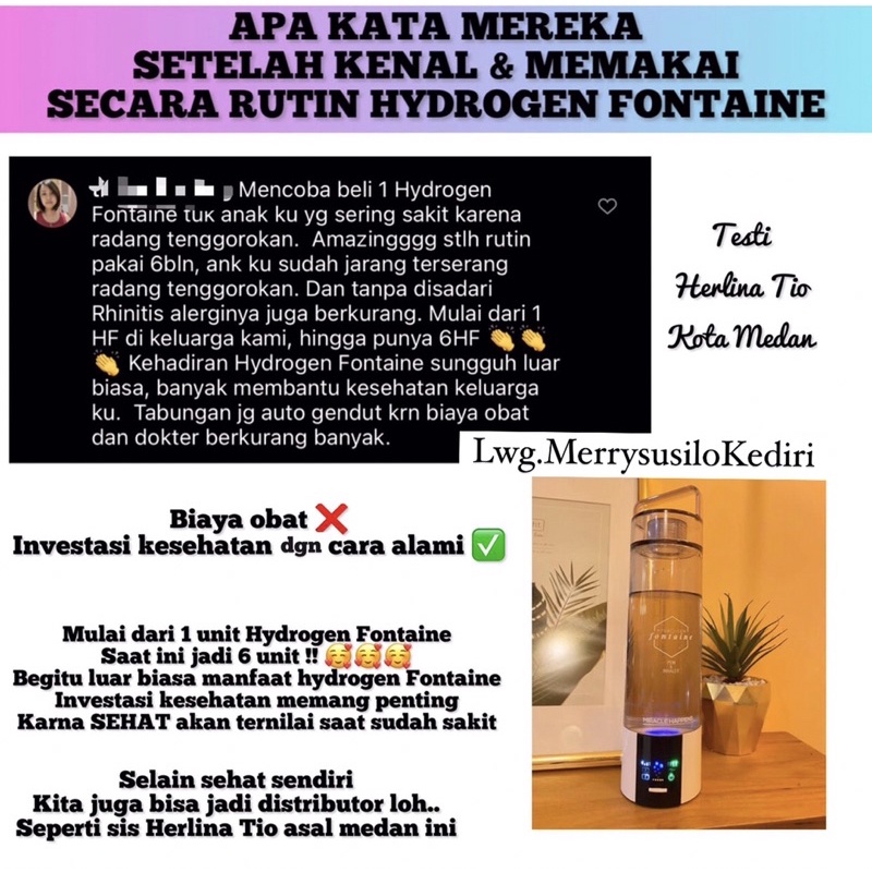 Jual HYDROGEN FONTAINE LWG ( Ori Segelan pabrik) | Shopee Indonesia
