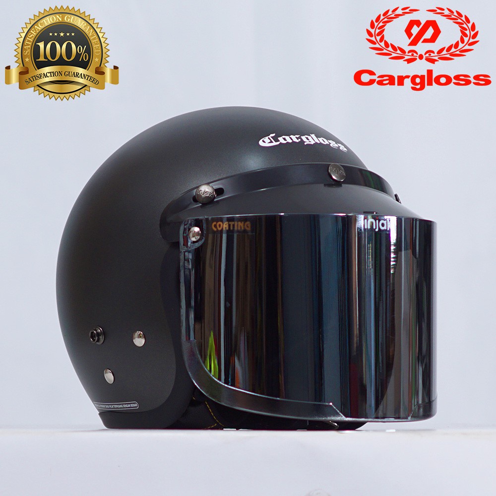 Jual Helm Cargloss GUNMET SG ABU-ABU DOFF Retro Helm Half Face Original ...