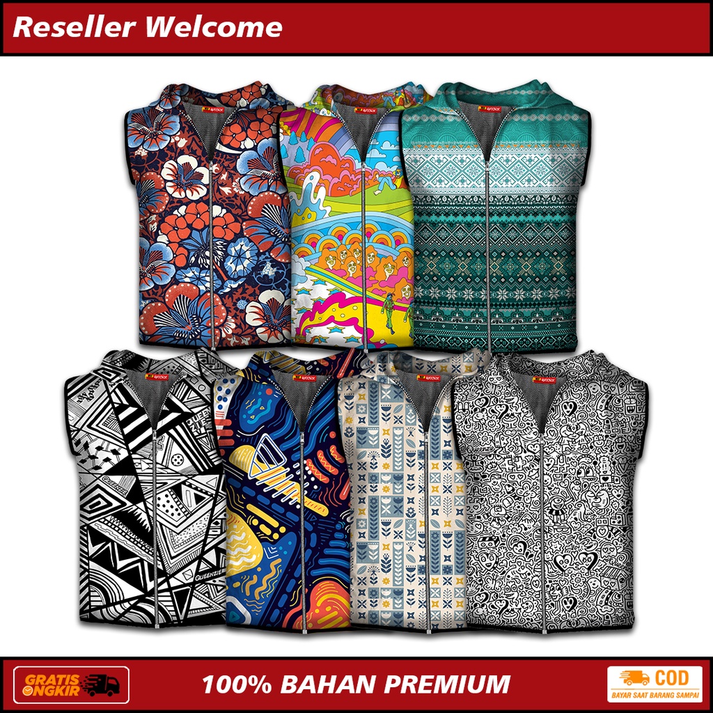 Jual Bilqueen.id Rompi Printing Wanita Pria Vest Hoodie Olahraga ...