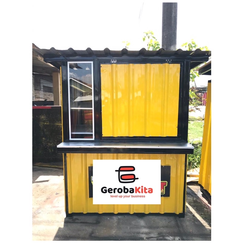 Jual Booth Container dengan etalase dan lantai ukuran 150x90x200 ...