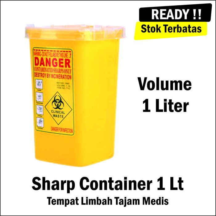 Jual Sharp Container 1L Tempat Limbah Tajam Medis | Shopee Indonesia