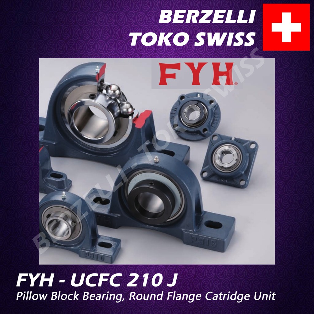 Jual FYH – UCFC 210 J Pillow Block Bearing, Round Flange Catridge Unit | Shopee Indonesia