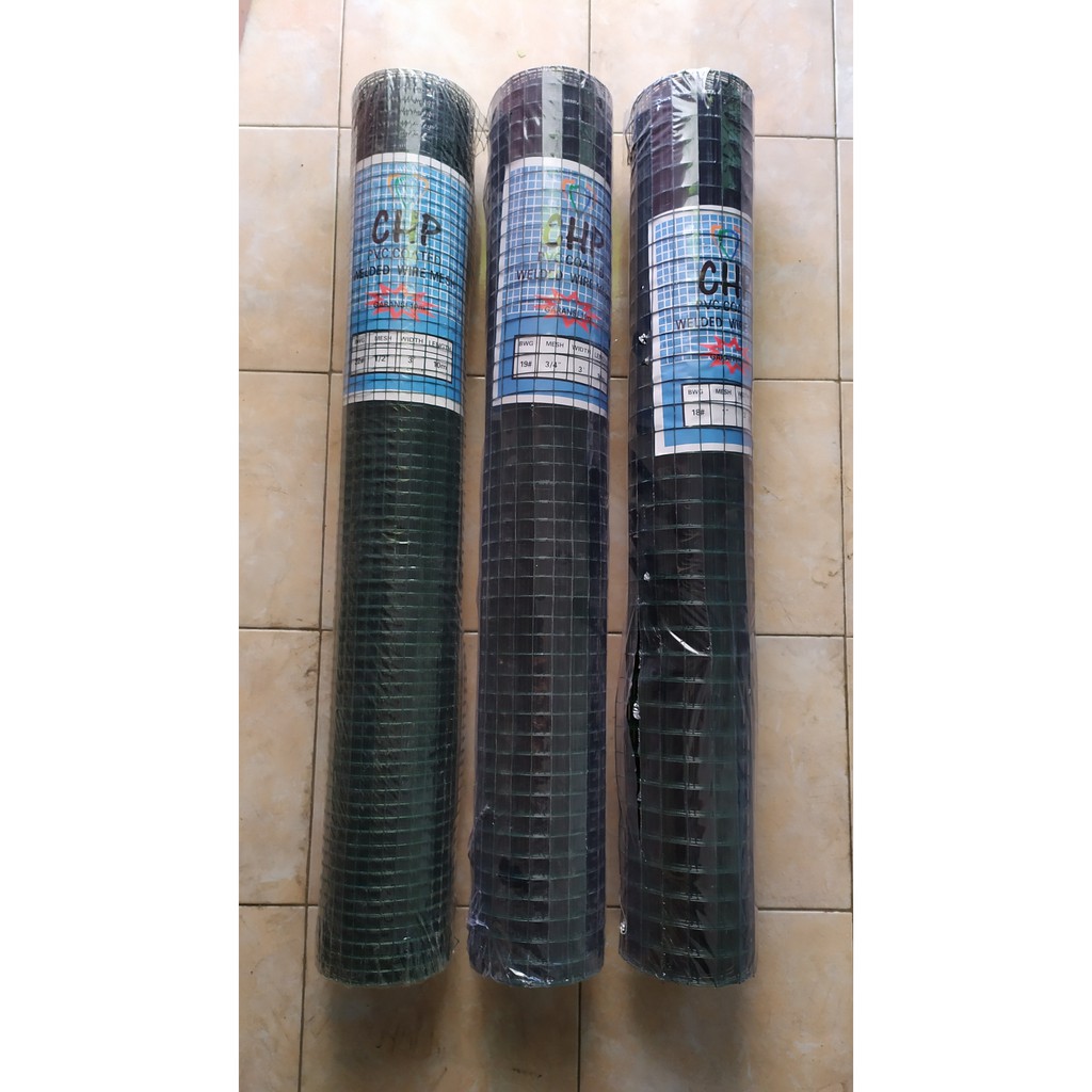 Jual kawat loket hijau / pvc 1/4 Jual kawat loket hijau / pvc 1/4