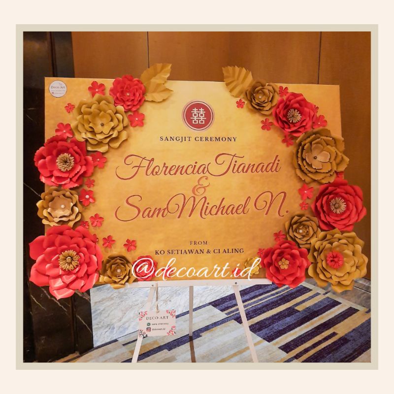 Jual Papan Bunga Kertas Karangan Bunga Paper Flower Board | Shopee ...