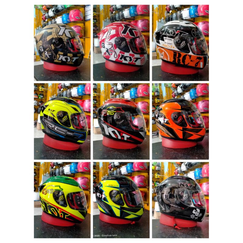 Jual kyt rc7 motif-HELM KYT FULL FACE RC7 MOTIF RC SEVEN MOTIF SERIES ...