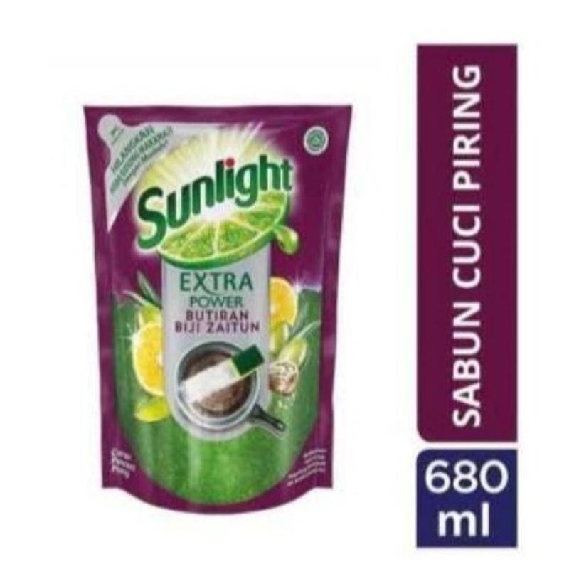 Jual Sunlight Extra Biji Zaitun Pouch Refill 680 ml / Sunlight Sabun Cuci Piring Daya Gosok Kuat ...
