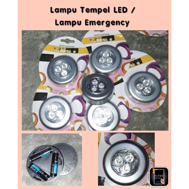 Jual Lampu Tempel LED | Lampu Lemari | Lampu Sentuh Kecil | Lampu emergency | Shopee Indonesia