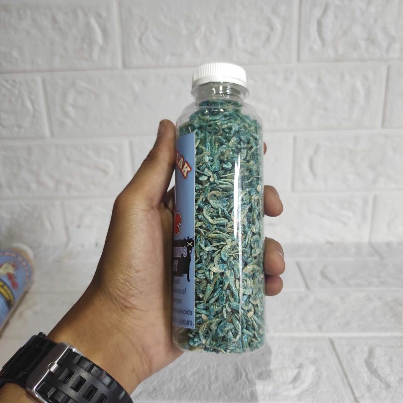 Jual udang galak biru 60 grm | pakan ikan | makanan ikan channa blue ...