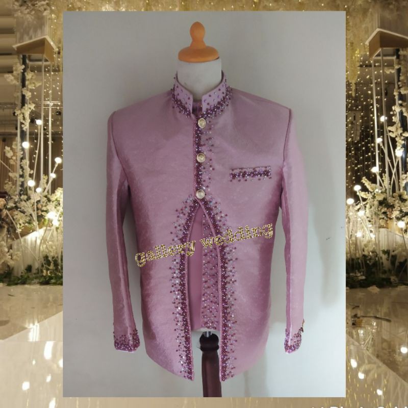 Jual Beskap jaguar lame tebal/ basofi kancing 3 premium | Shopee Indonesia