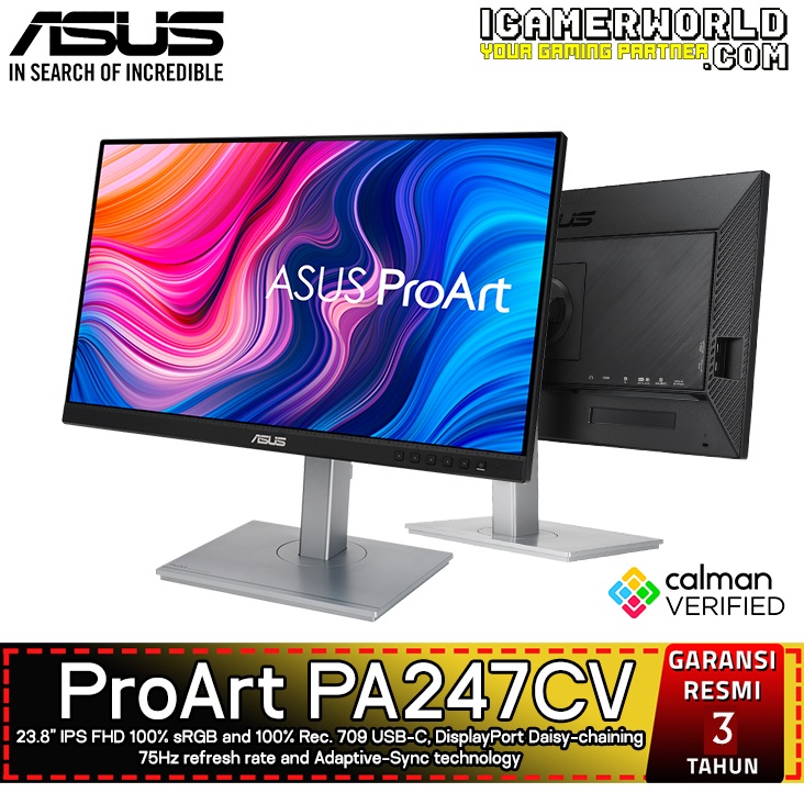 Jual Asus ProArt Display PA247CV 23.8" IPS FHD 100% sRGB Professional ...