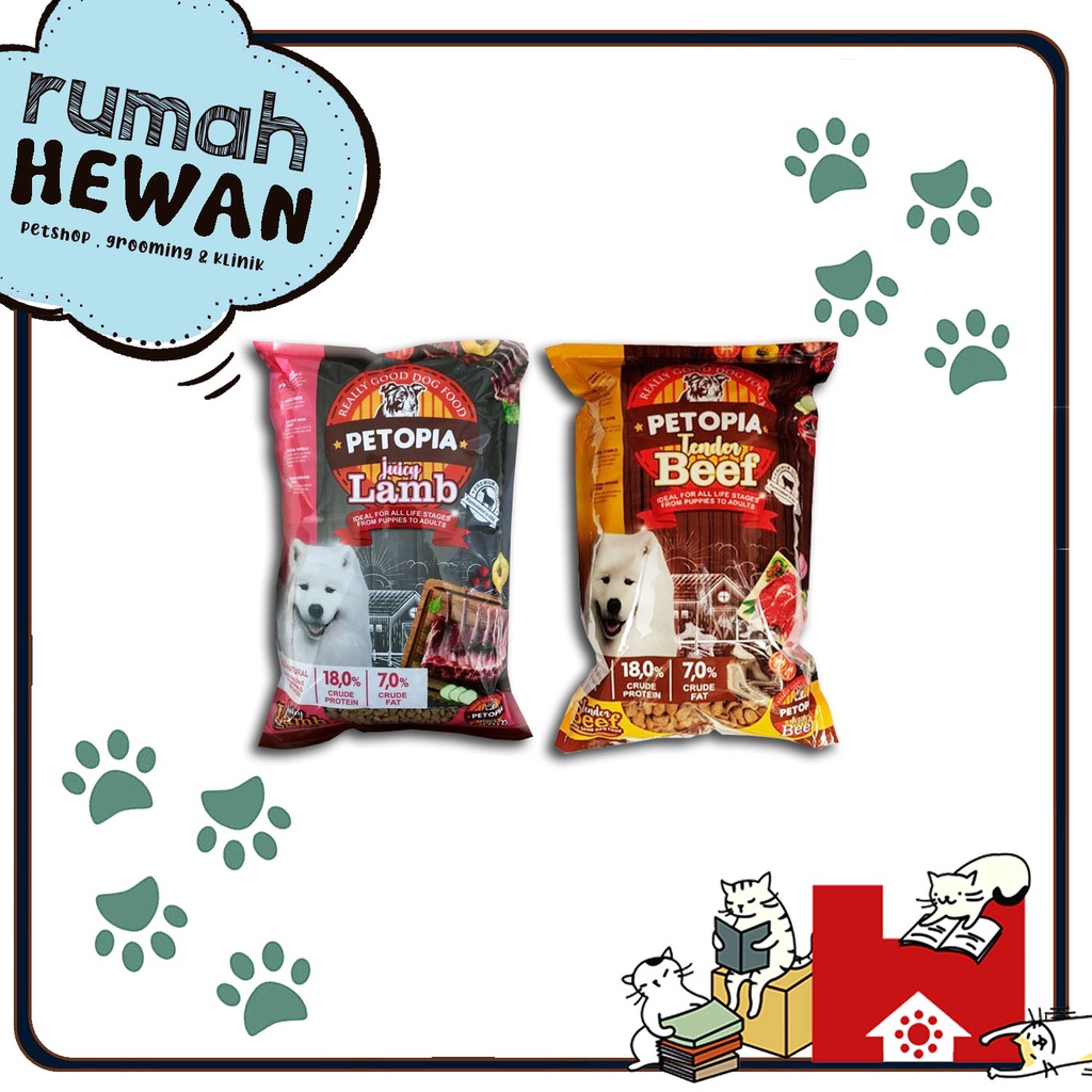 Jual Petopia Dog Food Beef dan Lamb 1 Kg Makanan Anjing Dewasa dan ...