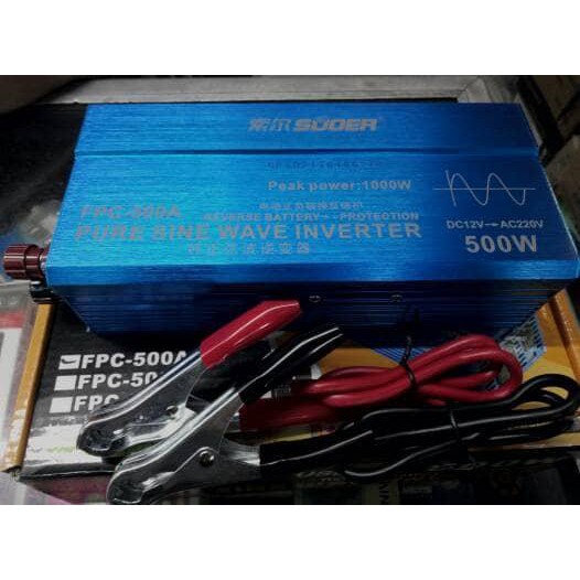 Jual power inverter pure sine wave sinus murni 500 watt 12 volt fpc 500w Terlaris | Shopee Indonesia
