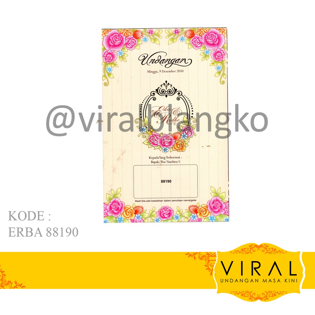 Jual Blangko Undangan Erba 88190 Harga Murah | Shopee Indonesia