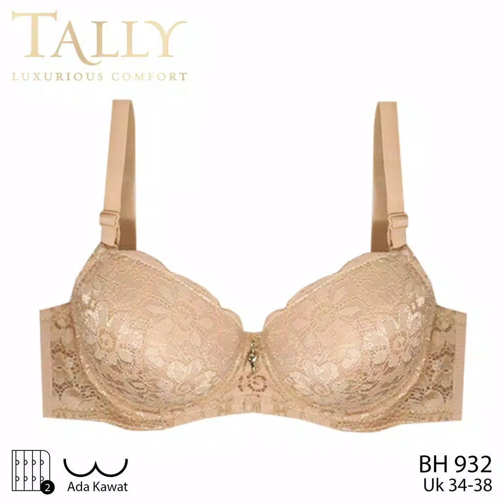 Jual TALLY 932 BRA BH BROKAT BUSA TIPIS ADA KAWAT CUP B | Shopee Indonesia