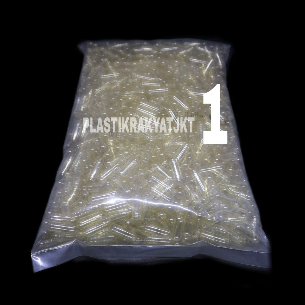 Kapsul Kosong / Cangkang Kapsul ukuran 1 Natural / Transparan | Shopee ...