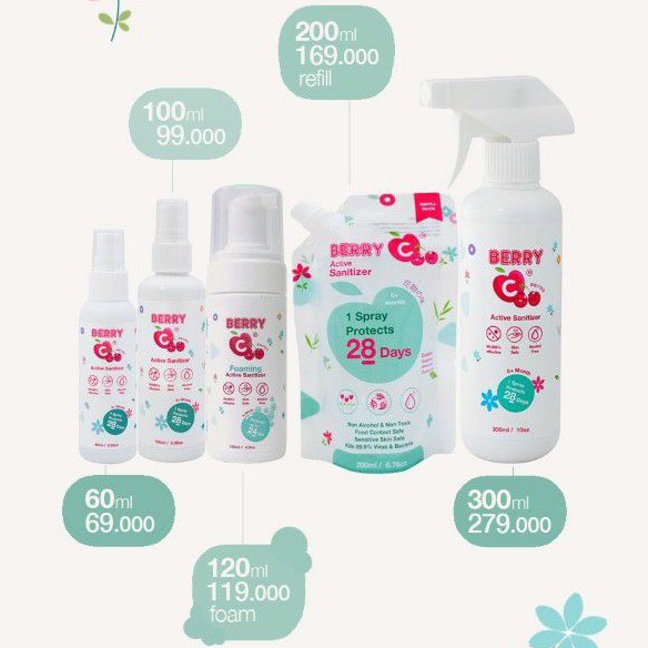 Jual Tevo BerryC Active Sanitizer Long Lasting Berry C Sanitizer Spray ...
