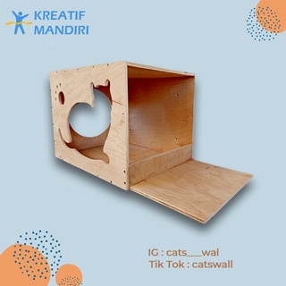 Jual Rumah Kucing Lompat Dinding - Kotak Kucing - Cat Box - DIY ...