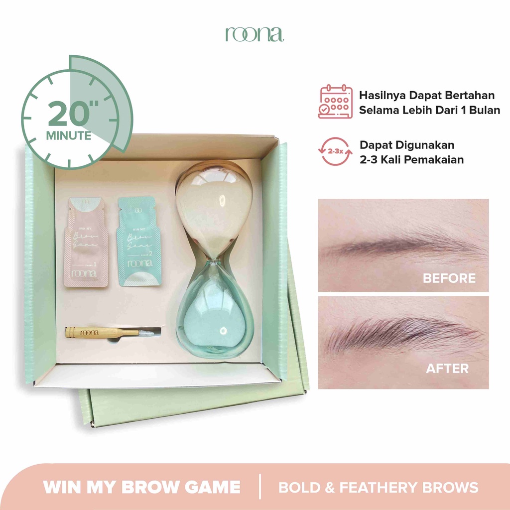 Jual Roona - Win My Brow Game Kit Lengkap (Menebalkan Alis Instan ...