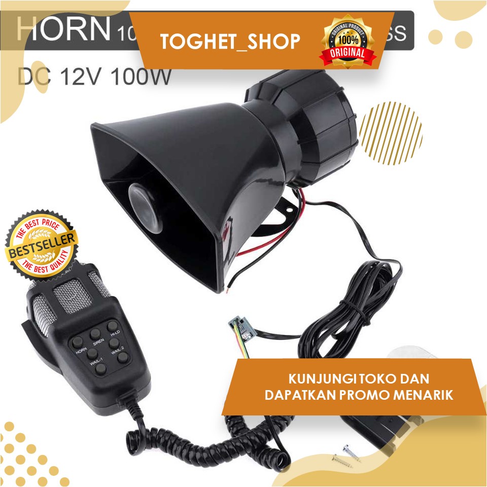 Jual Toa Sirine Klakson Patwal Polisi 7 Suara + Mic Sirene Touring ...
