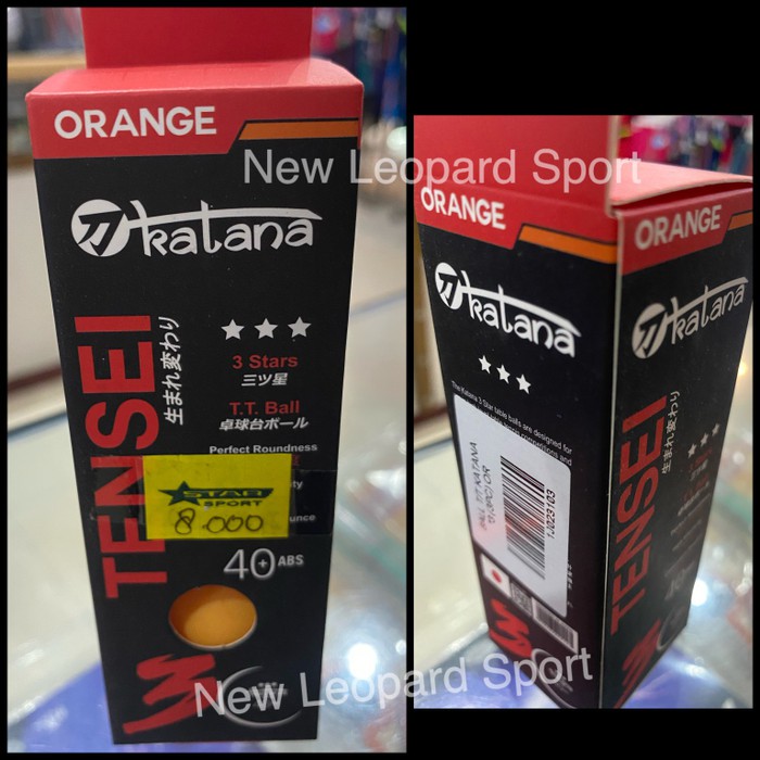Jual Bola pingpong Tensei Katana *3 star isi 3/ tenis meja/ table tennis | Shopee Indonesia