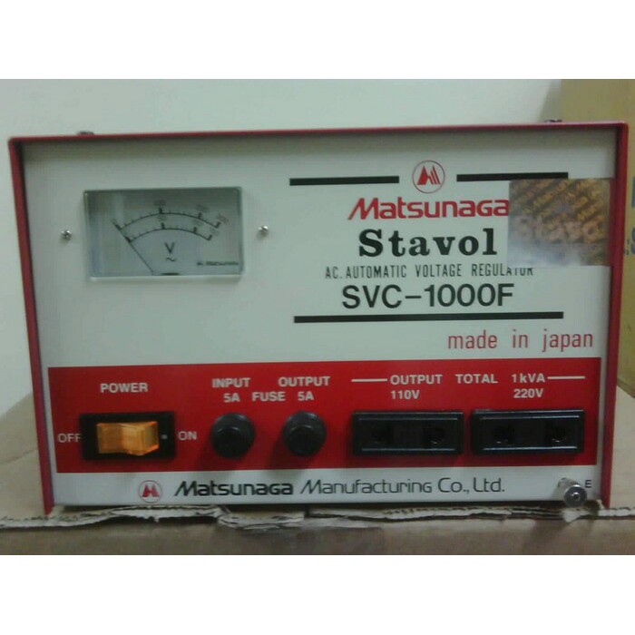 Jual Stavol Stavolt Stabilizer 1000VA MATSUNAGA Original (Made in Japan ...