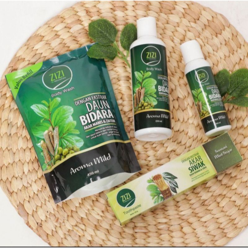 Jual ZIZI body wash Daun Bidara with Aroma Mild kemasan botol 250ml ...