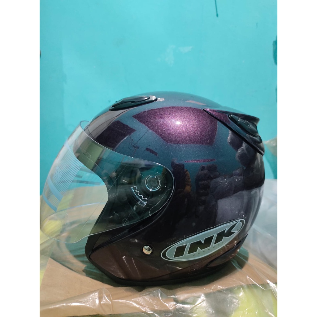 Jual HELM BASIC INK CENTRO TYPE T1 WARNA UNGU TUA GLOSY | Shopee Indonesia