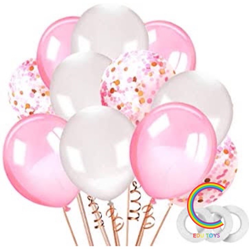Jual New Paket set balon macaron dan confetti mix isi 12 pcs | Shopee ...
