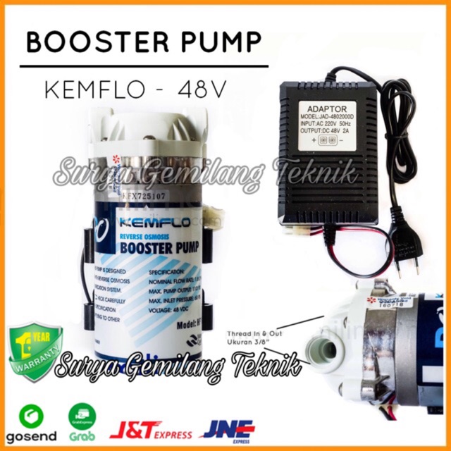 Jual KEMFLO - RO Booster Pump (Set) 48 Volt - 2 Ampere | Shopee Indonesia
