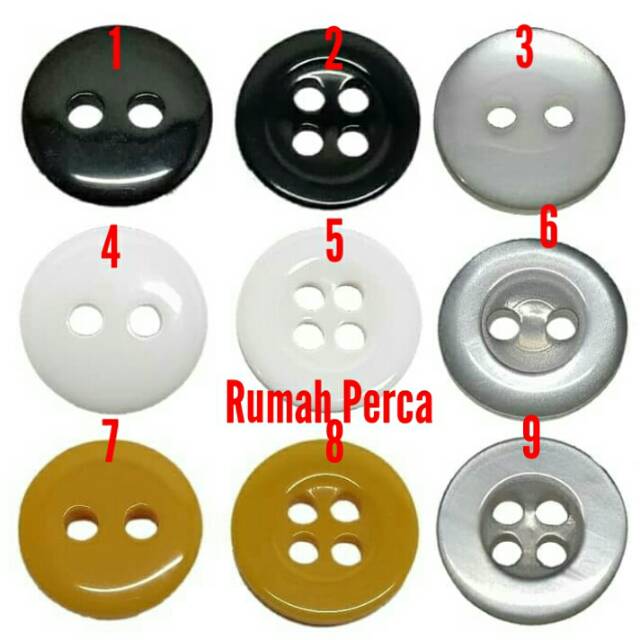 Jual Kancing Seragam Per Lusin / Kancing Kemeja uk. 11mm / Kancing Baju ...