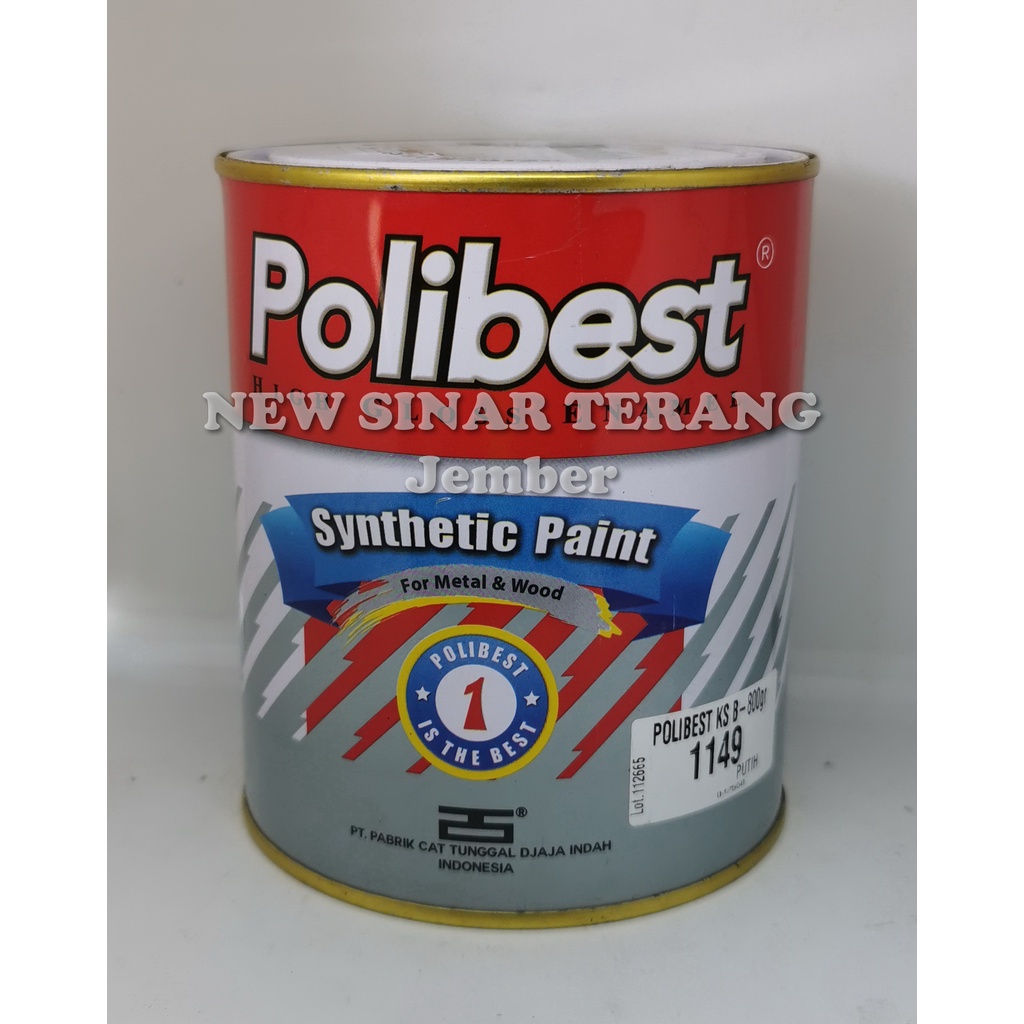 Jual Cat Kayu Besi Polibest 1149 Putih 800gr (utk Wilayah Sumsel ...