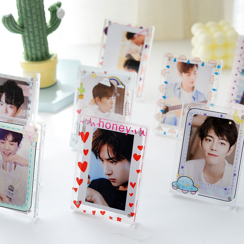 Jual bingkai foto akrilik 2R bingkai MEJA LOMO CARD | Shopee Indonesia