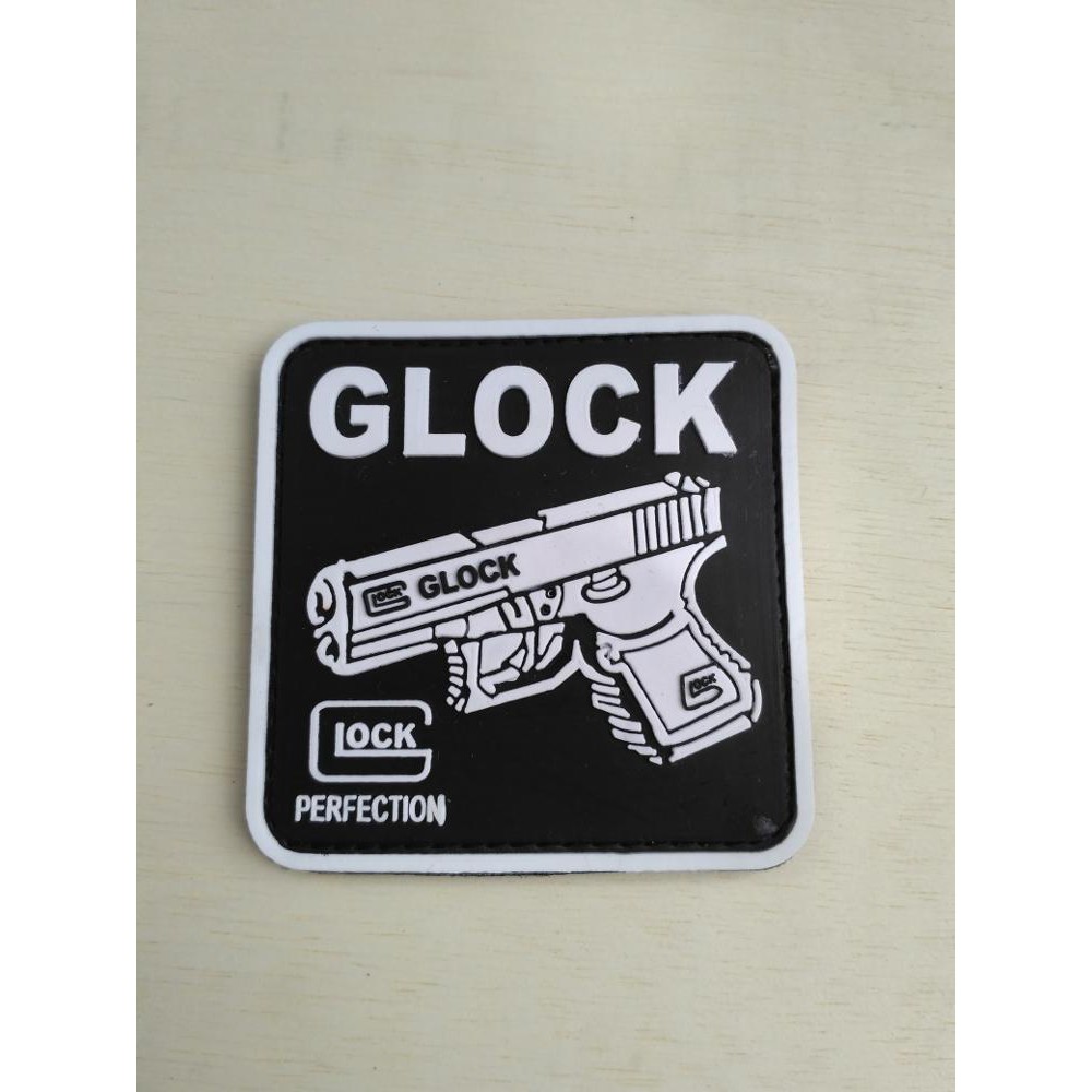 Jual patch (pacth) rubber tactical velcro glock putih | Shopee Indonesia