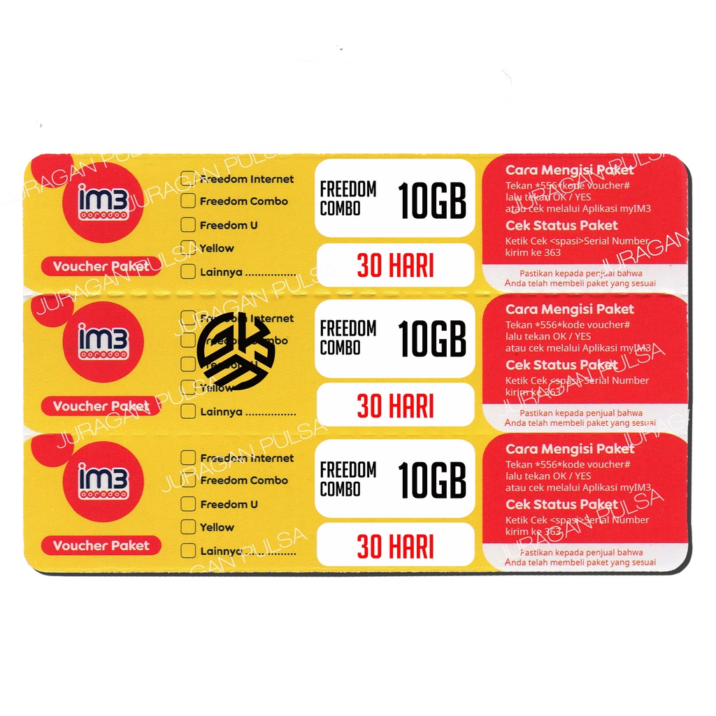 Jual Voucher Indosat 10GB Freedom Combo 30Hari (JATENG) | Shopee Indonesia