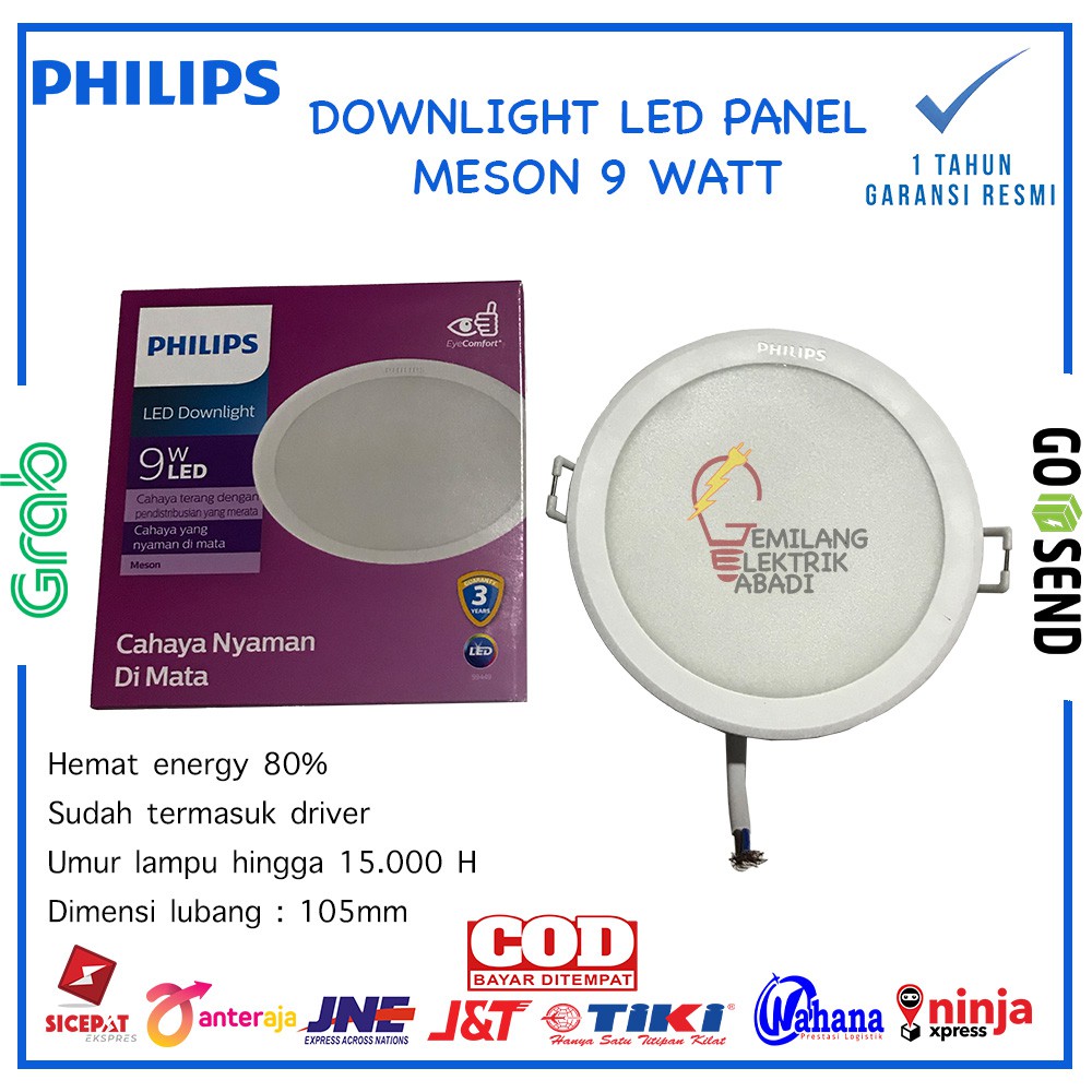 Downlight Led Philips 9 Watt NEW ! Tipe Meson / 59449 EyeComfort Inbow (Pemasangan Dalam Plafon ...
