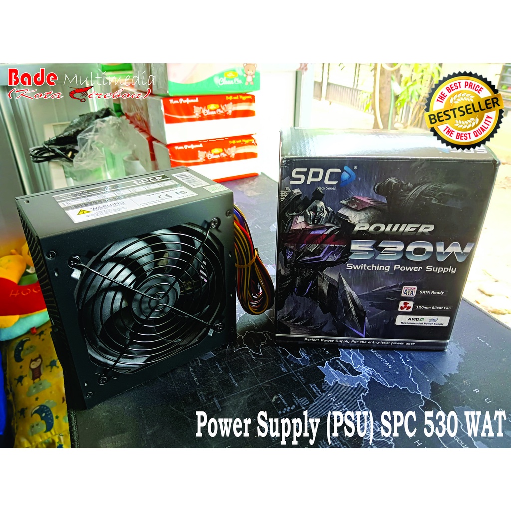 Jual Power Supply PSU GAMING 530 Watt 450Watt SPC Murah Bergaransi ...