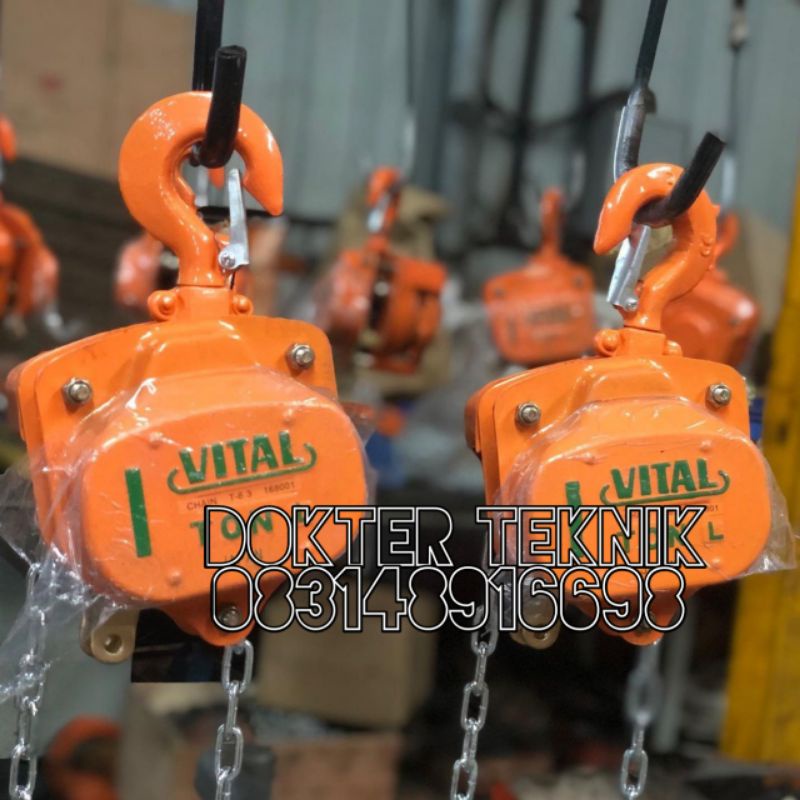 Jual Chain Block Takel Katrol Kerekan Rantai 1 Ton 7 Meter Vital Japan