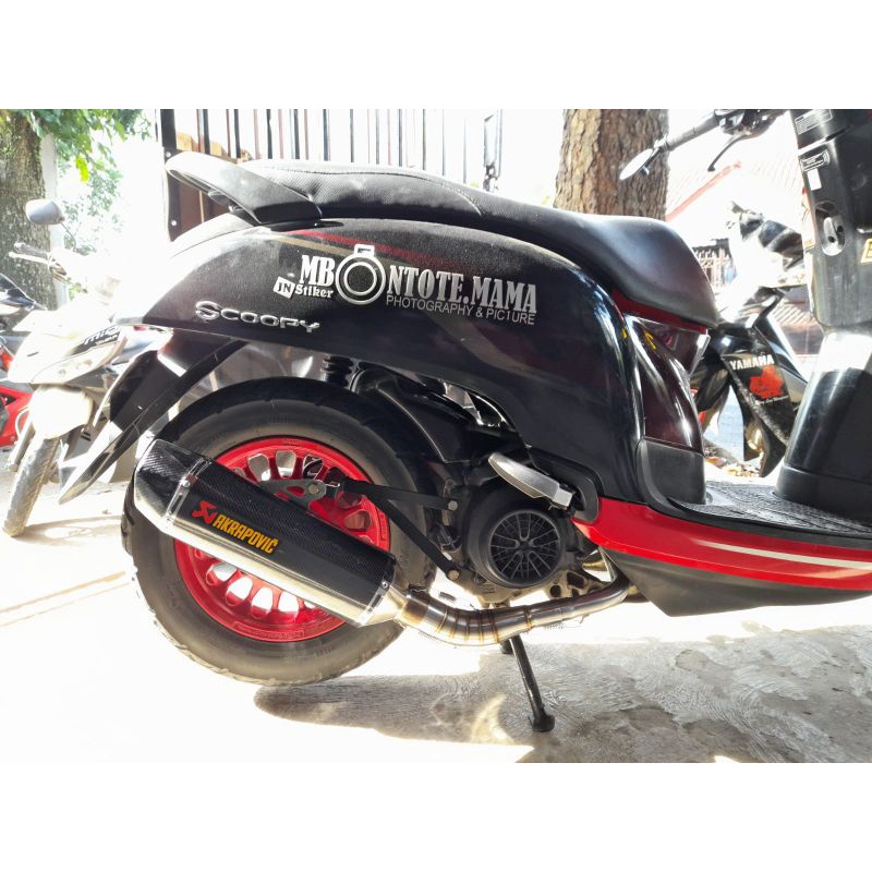 Jual Knalpot AKRAPOVIC Honda SCOOPY Carbon Semua Type Full System ( PNP ...