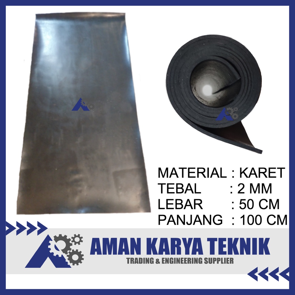 Karet Hitam Lembaran ( Rubber Sheet ) 2 mm x 50 cm x 100 cm | Shopee Indonesia