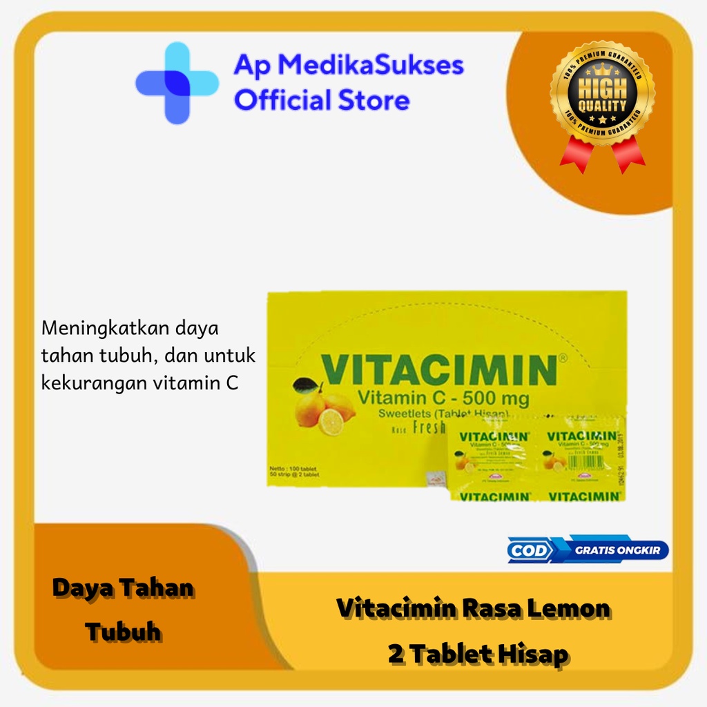 Jual Vitacimin C 500mg Sachet Vitamin Untuk Daya Tahan Tubuh | Shopee ...