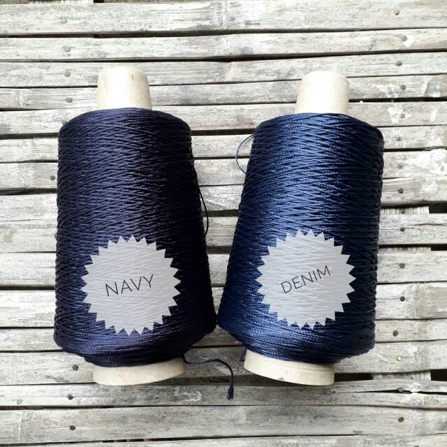 Jual Benang rajut nilon nylon pp/monolon varian navy/biru dongker ...
