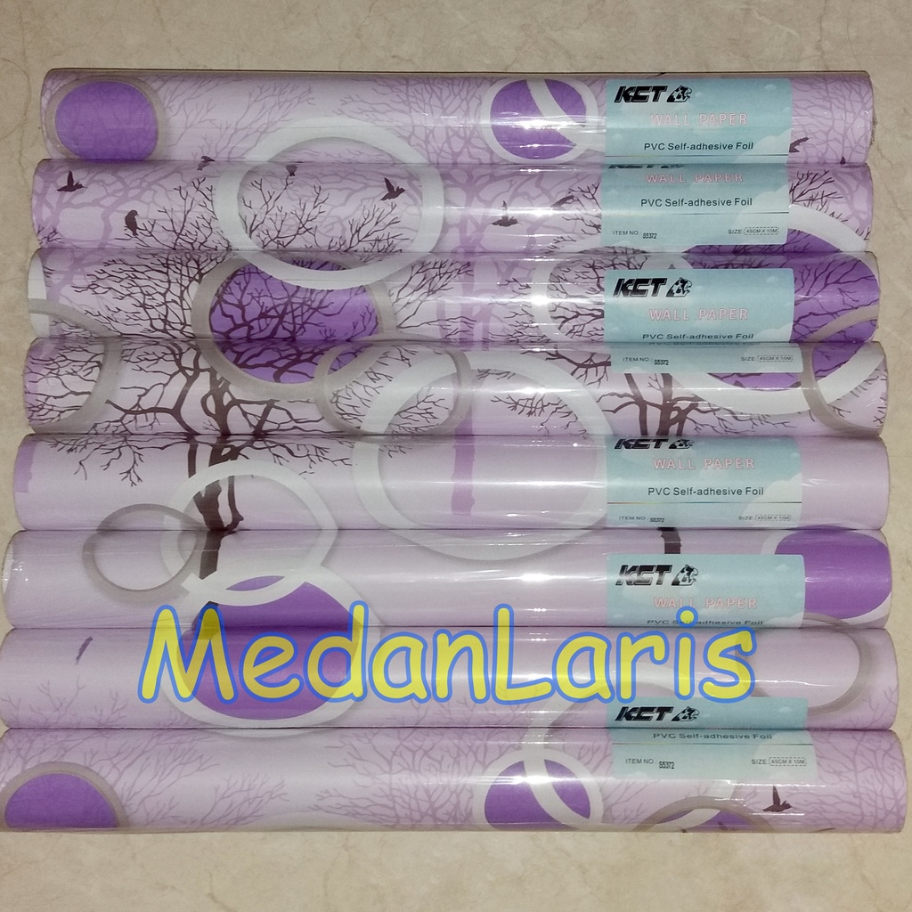 Jual Motif Lingkaran Bulat Ungu Wallpaper Stiker Dinding Kertas Sticker ...