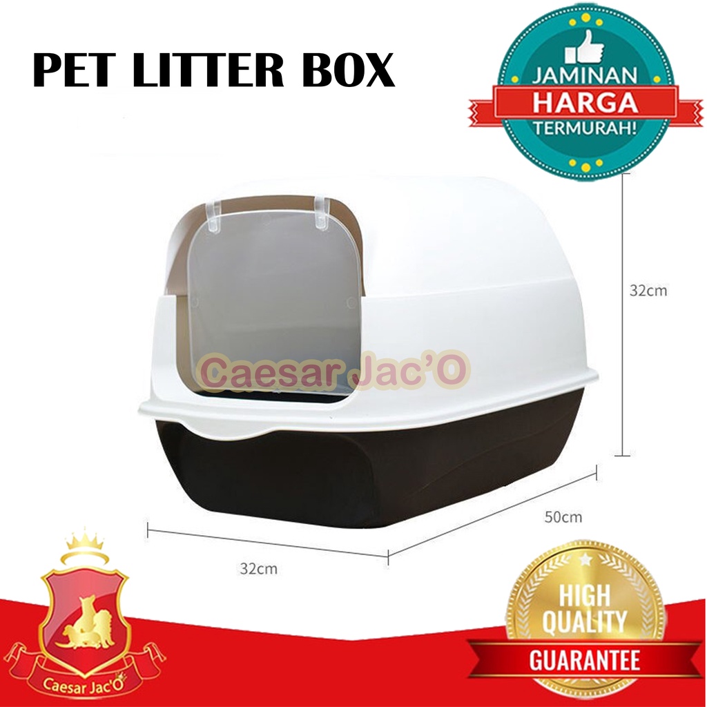Jual Bak Kotak Pasir Tertutup Kucing Jumbo / Pet Hut Litter Box Cat ...