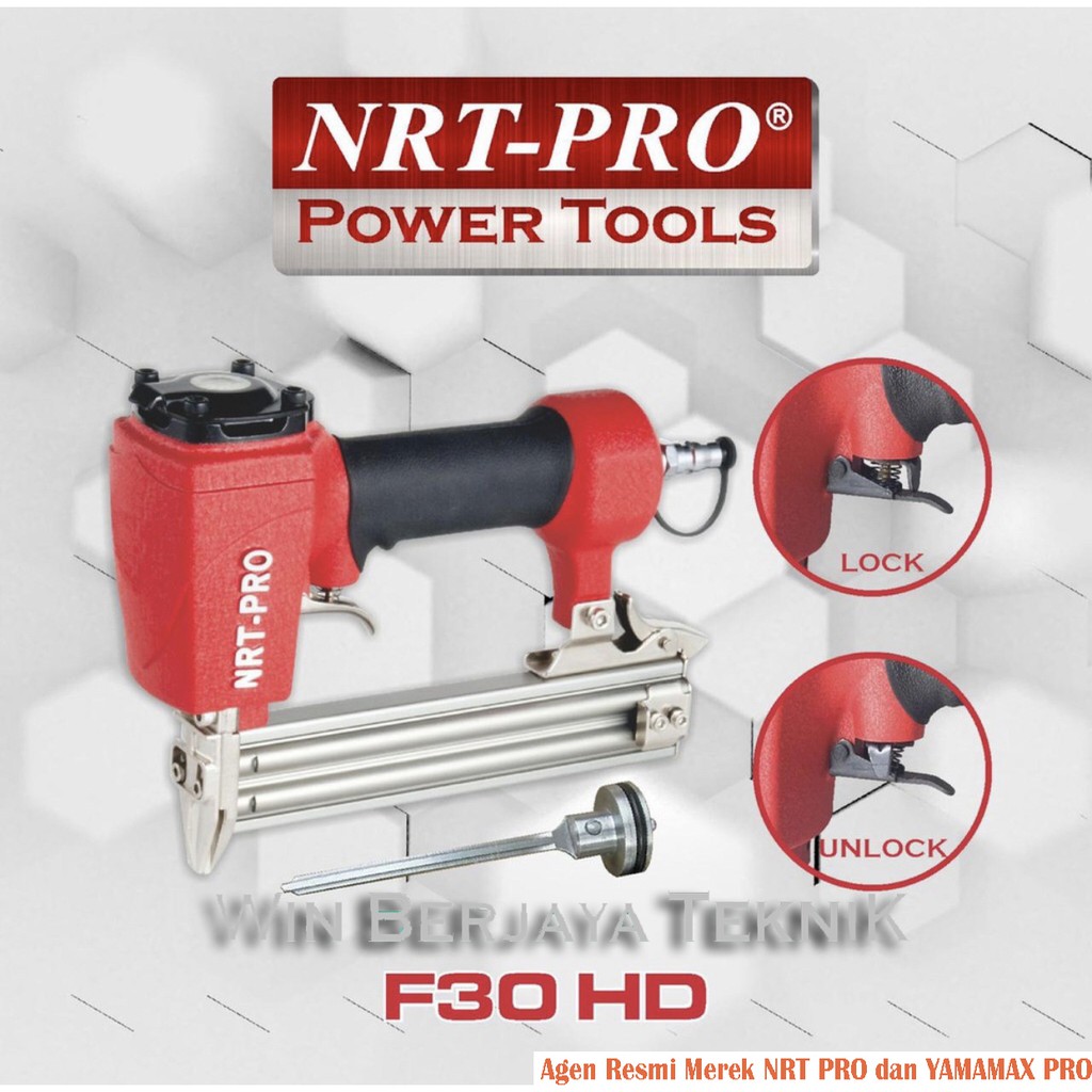 Jual NRT-PRO F 30 HD Air Nail Gun Nailer Alat Paku Tembak Lurus Staples Stapler Angin Mesin F30 ...