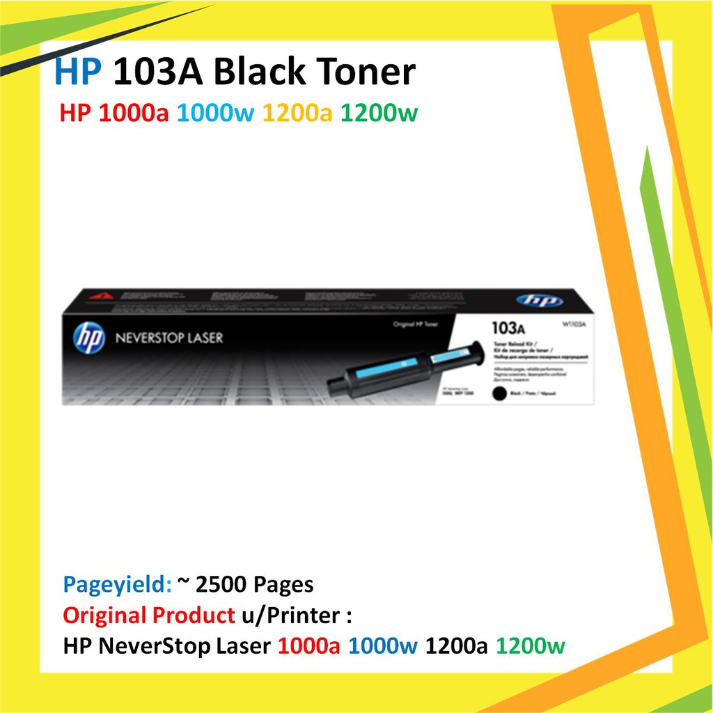 Jual HP 103a Black Toner Original Indonesia|Shopee Indonesia