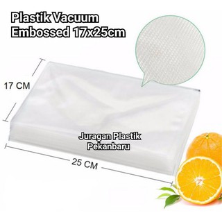 Jual Plastik Vacuum Embossed 17x25 cm / Vakum Emboss Sealer Kemasan ...