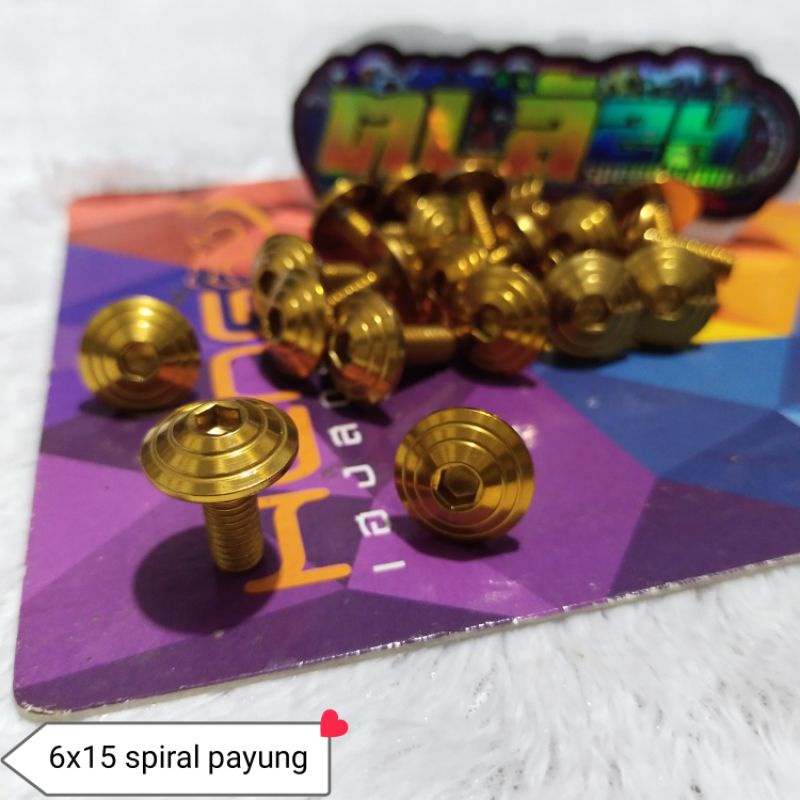 Jual Baut probolt payung gold heng STANLISS thailand UK 6x15 atau baut 10 (1pcs) | Shopee Indonesia