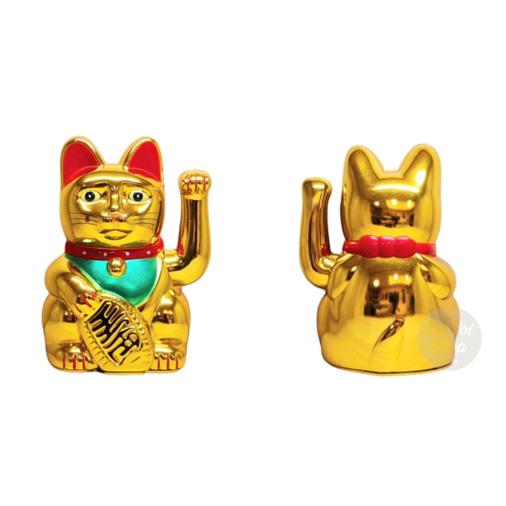 Jual Patung Kucing Hoki Lucky Cat 18cm Besar Yuan Bao Qian Uang Emas ...